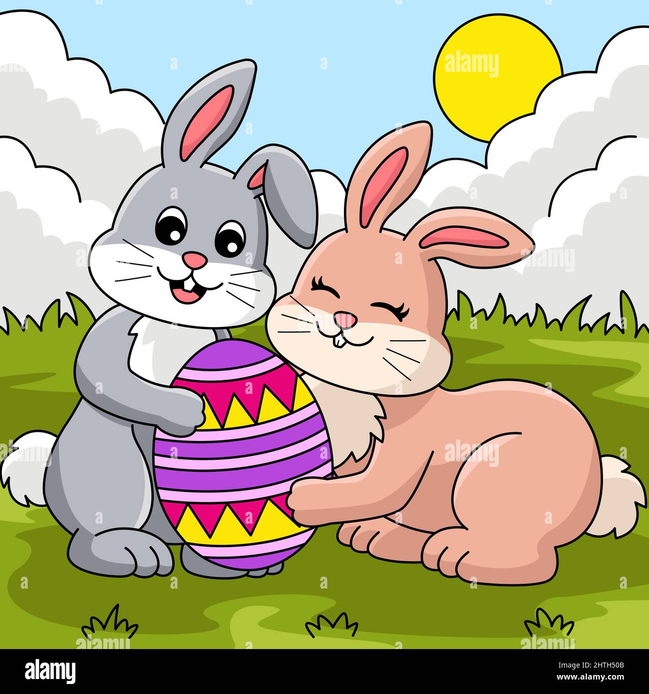 Hand holding easter colored egg Stock Vector Images - Alamy