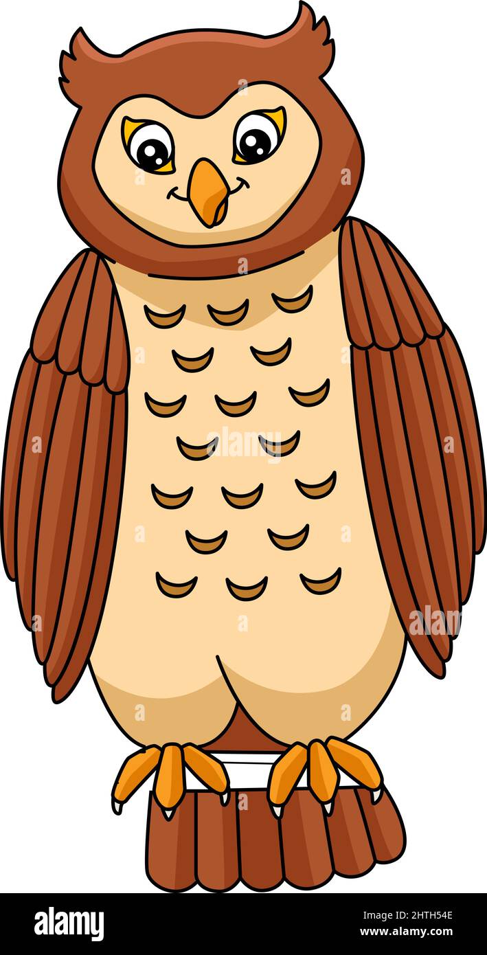 Owl Cartoon Colored Clipart Illustration Stock Vector Image & Art - Alamy