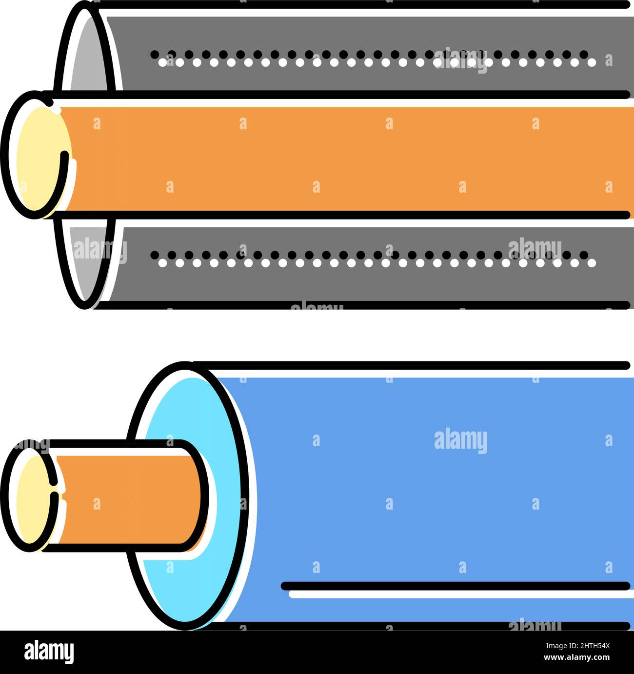 insulation material roll color icon vector illustration Stock Vector ...
