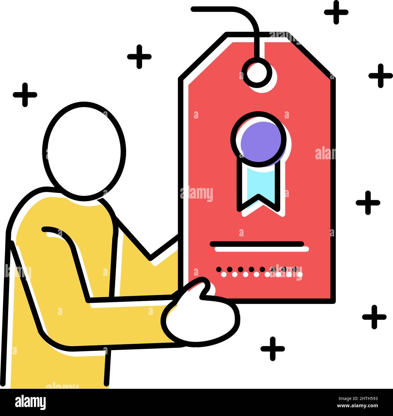 brand ambassador color icon vector illustration Stock Vector Image ...