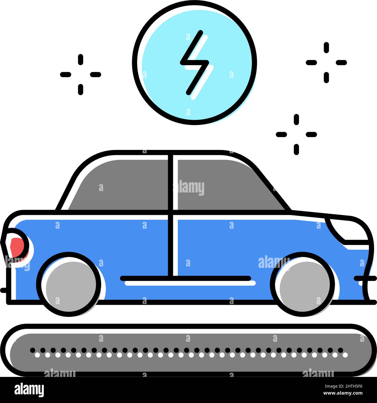 manufacturing electric car color icon vector illustration Stock Vector ...