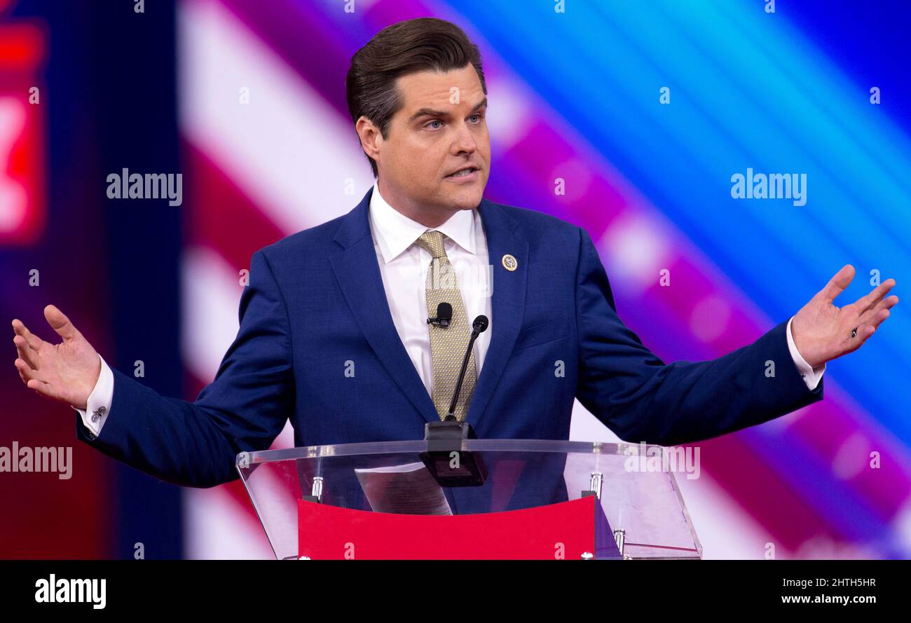 Orlando, Florida, USA. 26th Feb, 2022. Representative MATT GAETZ (R-FL ...