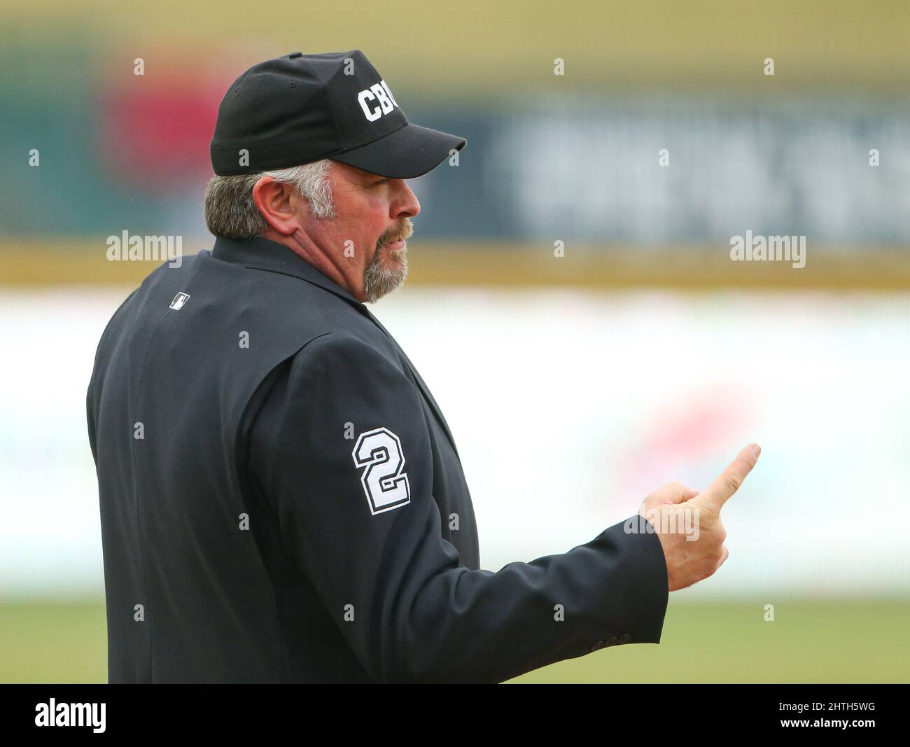 February 26, 2022: Home plate umpire Casey Moser during an NCAA ...