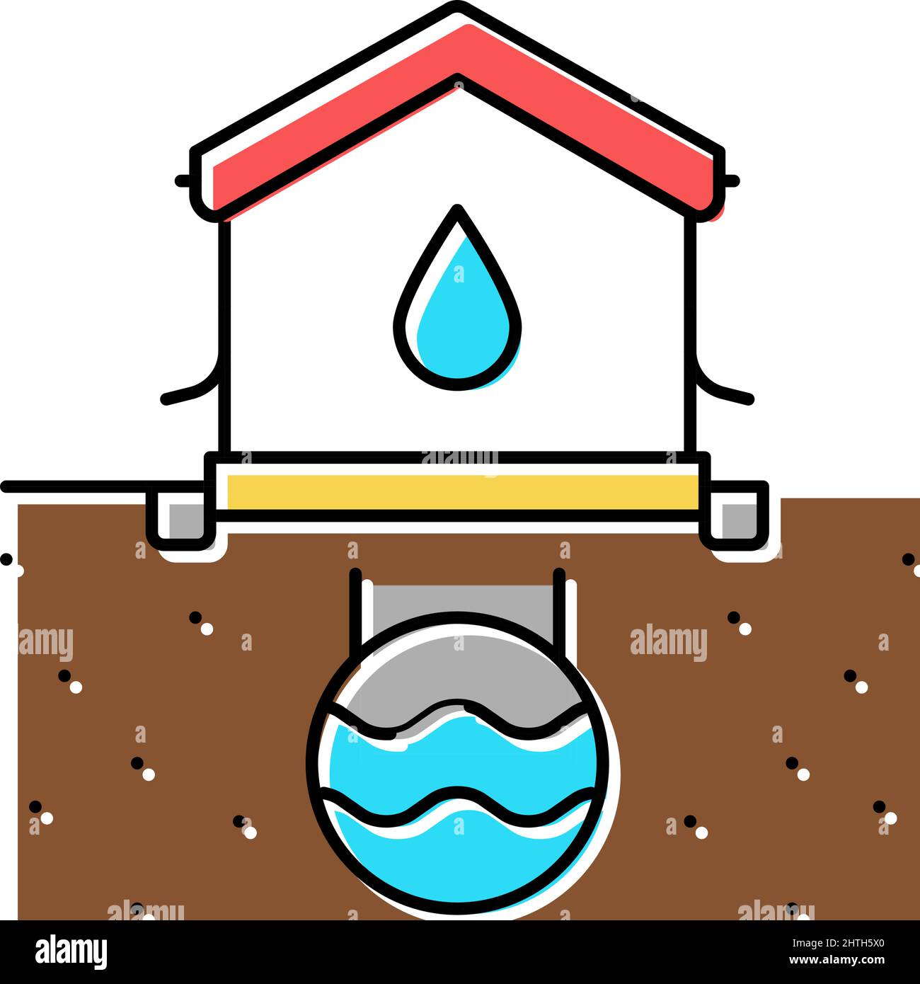 house drainage system color icon vector illustration Stock Vector Image ...