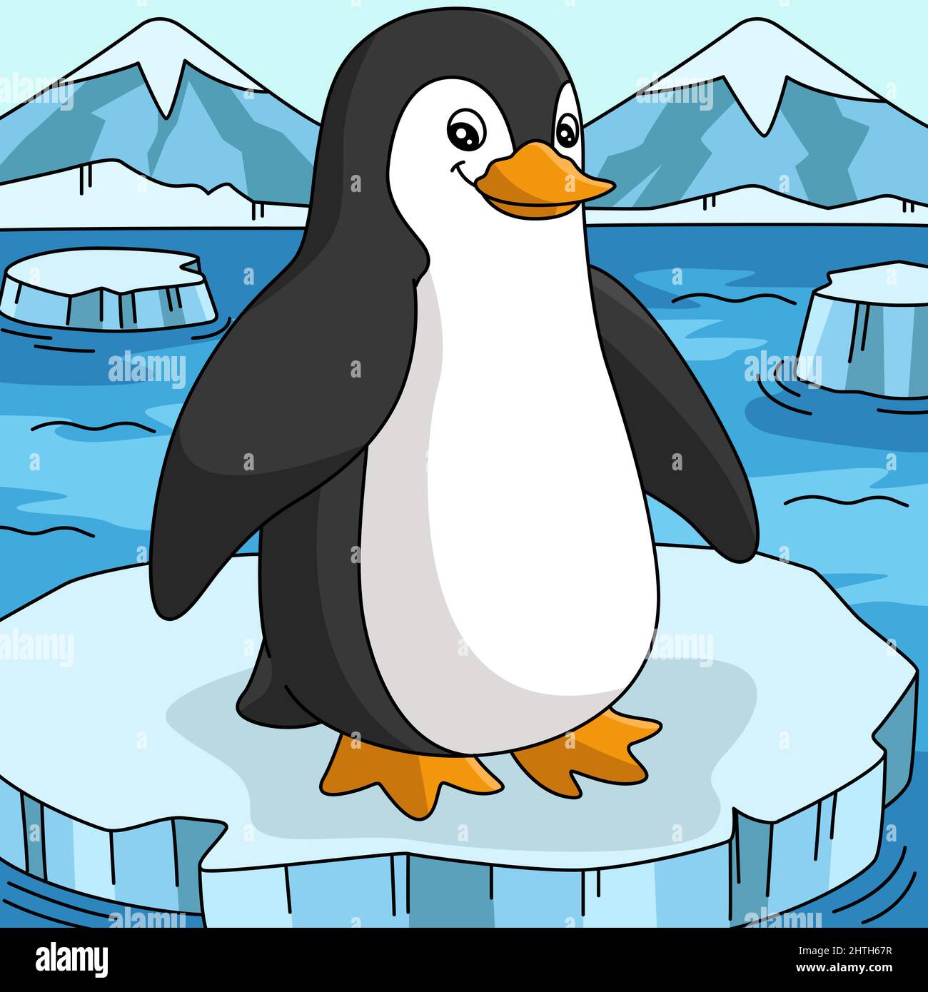 Penguin Cartoon Colored Aanimal Illustration Stock Vector Image & Art ...