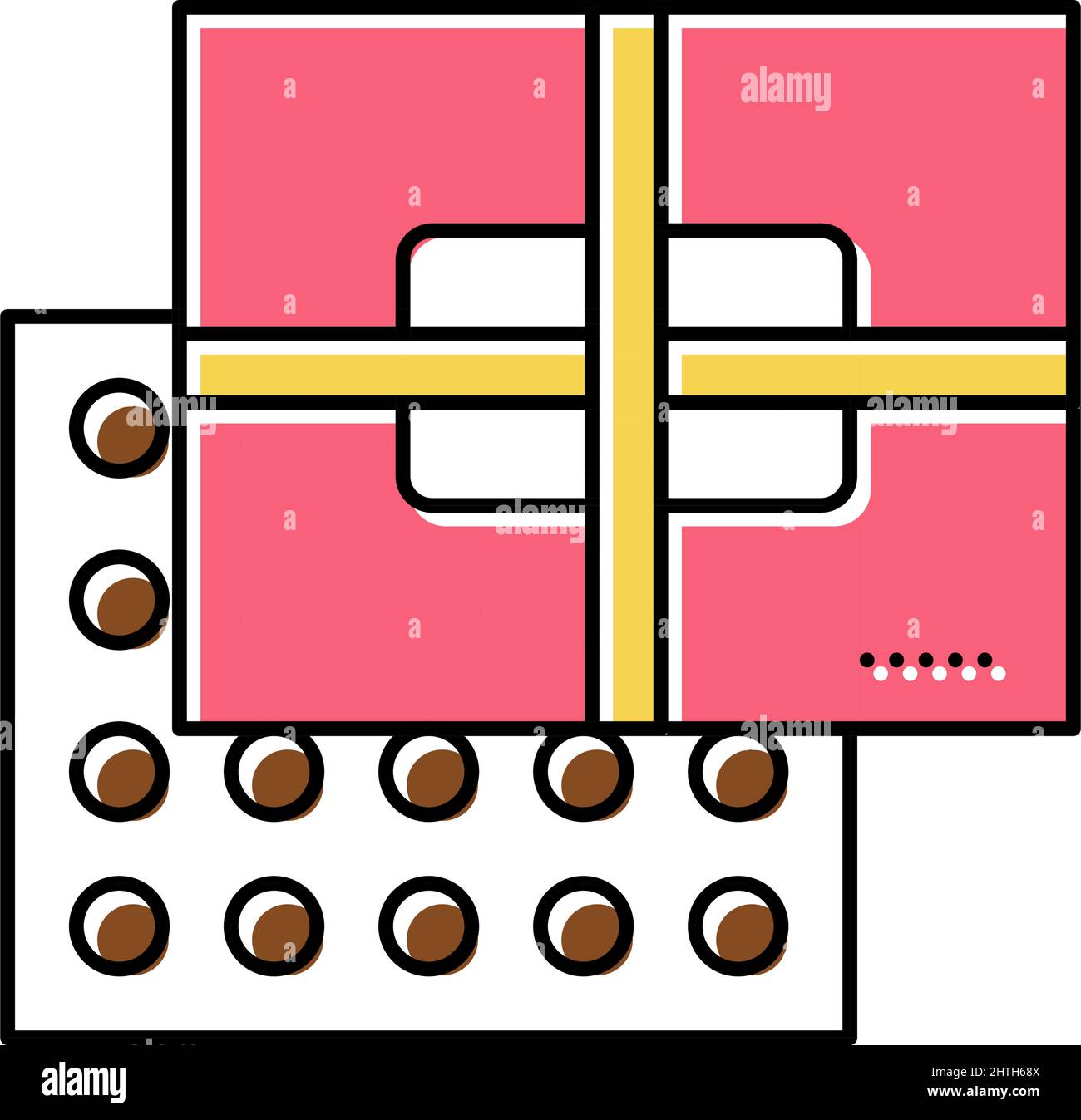 chocolate candies box color icon vector illustration Stock Vector Image ...