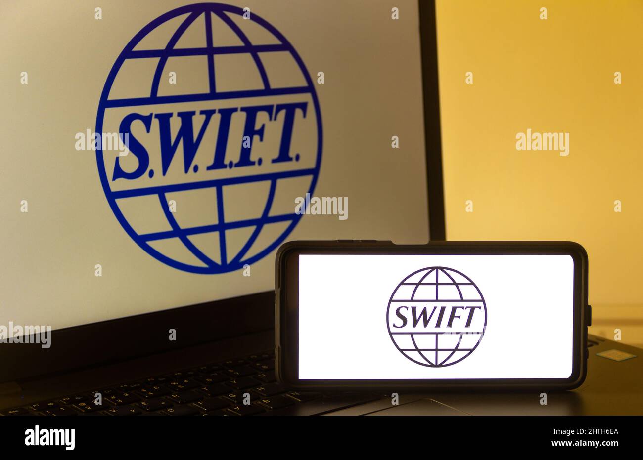 Worldwide interbank financial telecommunication hi-res stock ...