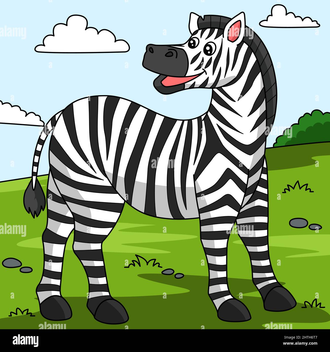 Zebra Cartoon Colored Animal Illustration Stock Vector Image & Art - Alamy