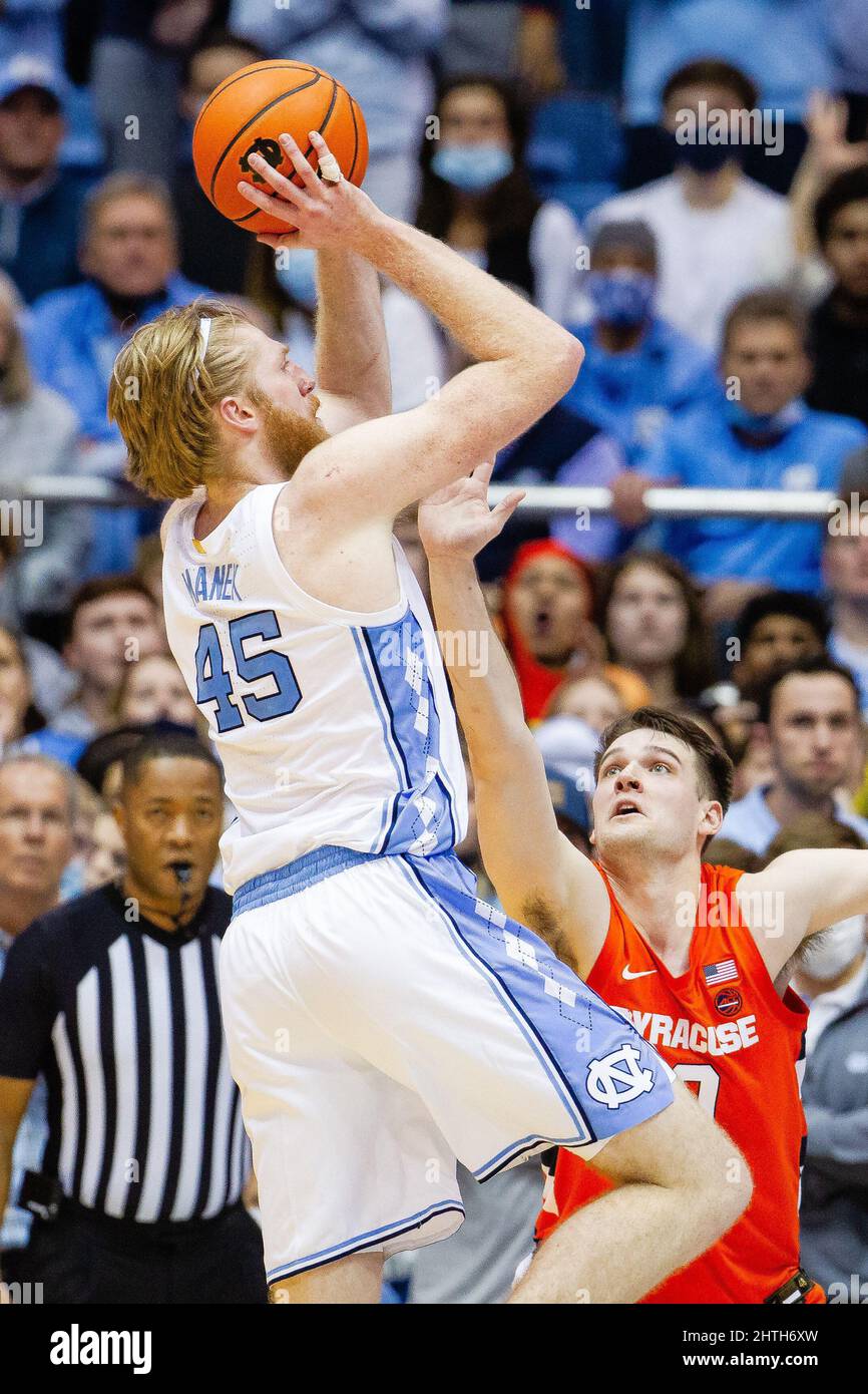 Chapel Hill, NC, USA. 28th Feb, 2022. North Carolina Tar Heels forward ...