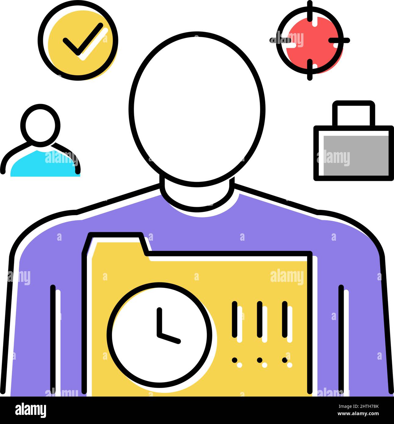 responsibility people value color icon vector illustration Stock Vector ...