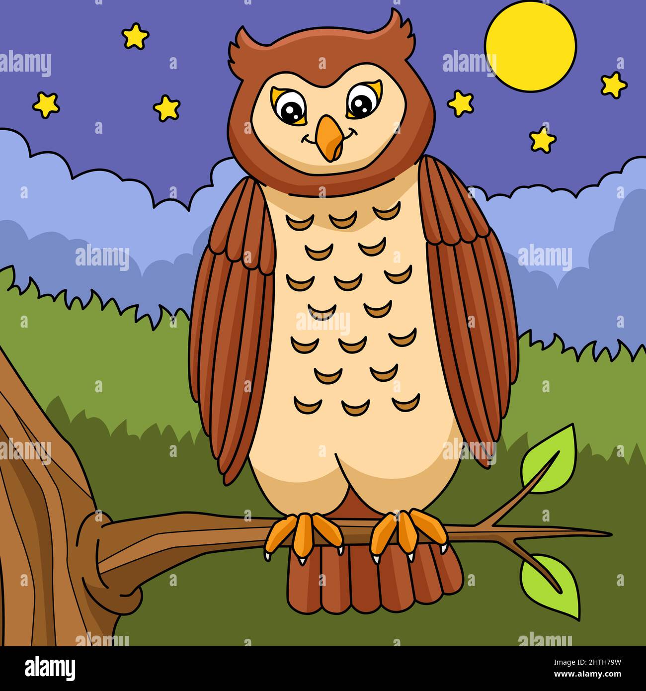 Owl Cartoon Colored Animal Illustration Stock Vector Image & Art - Alamy
