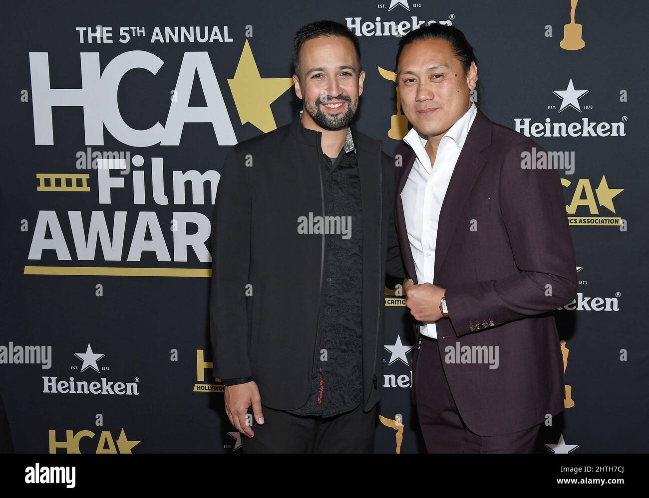 Los Angeles, USA. 28th Feb, 2022. (L-R) Lin-Manuel Miranda and Jon M ...
