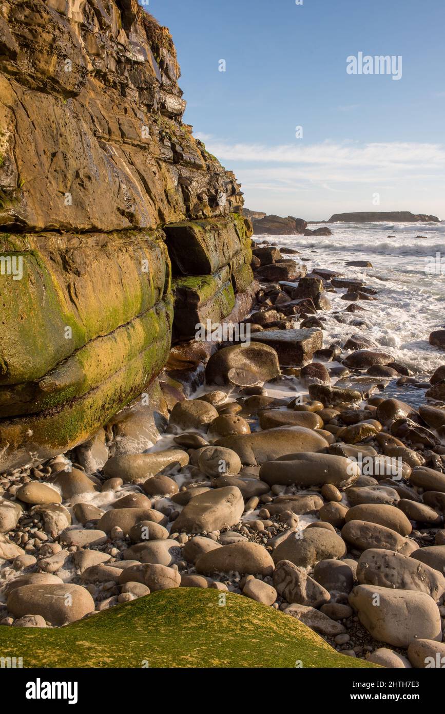 crashing waves, waves, boulders, rocks, cliffs, beach, scenery, scenic ...