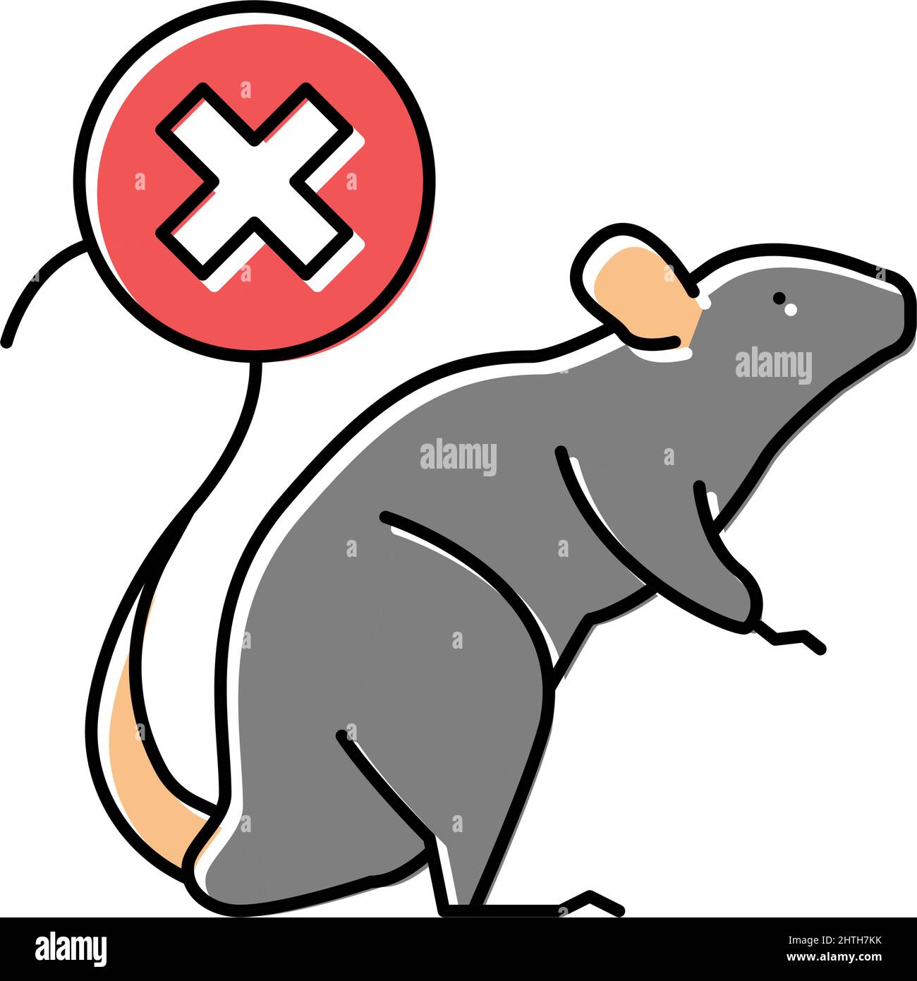 rat control color icon vector illustration Stock Vector Image & Art - Alamy