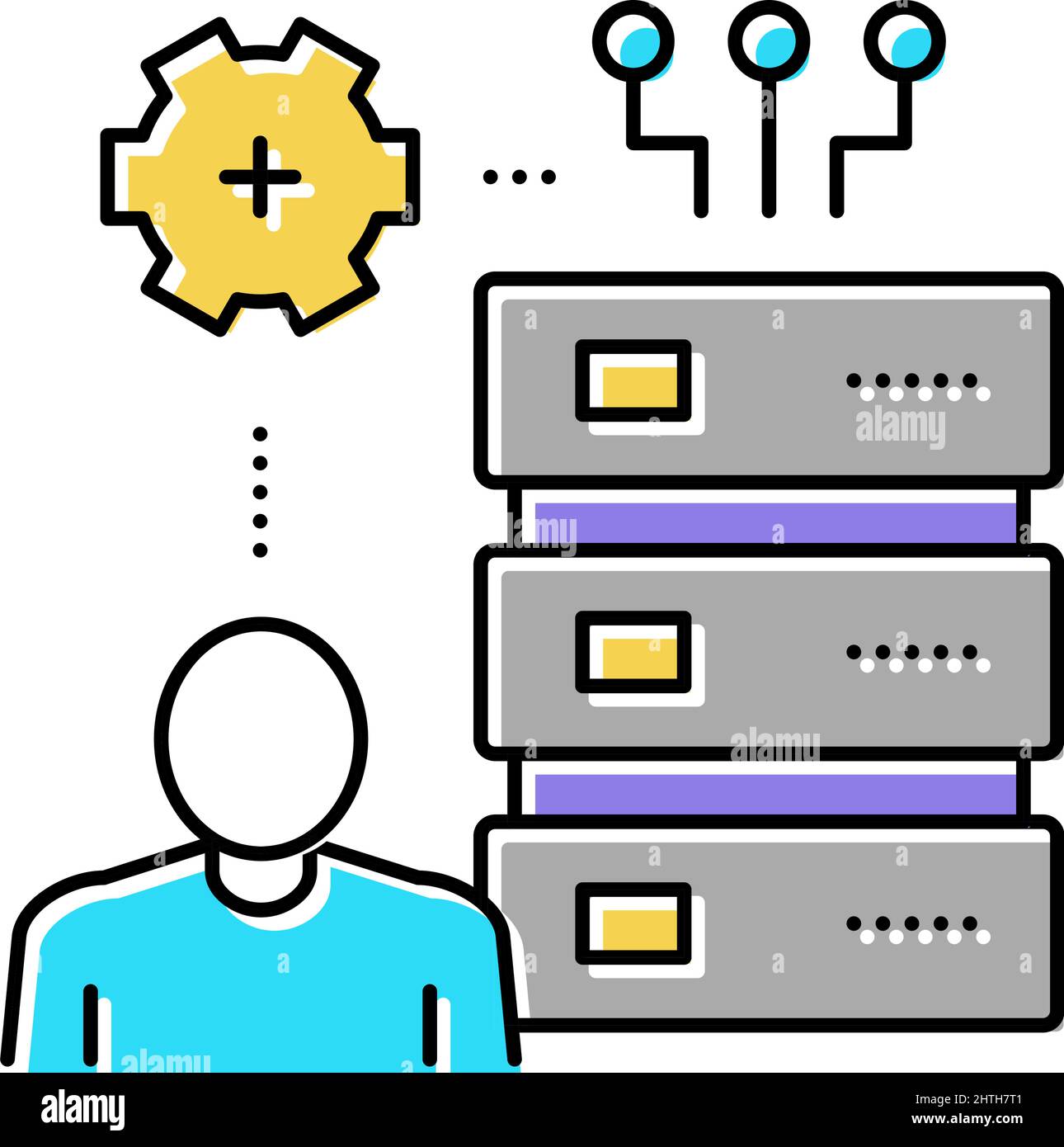 administrator system color icon vector illustration Stock Vector Image ...