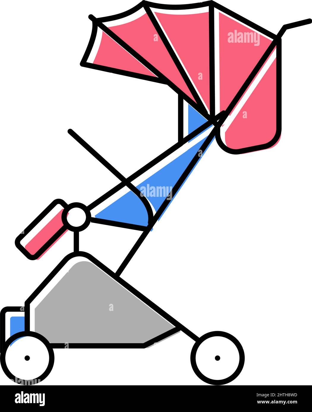 stroller walk baby color icon vector illustration Stock Vector Image & Art - Alamy