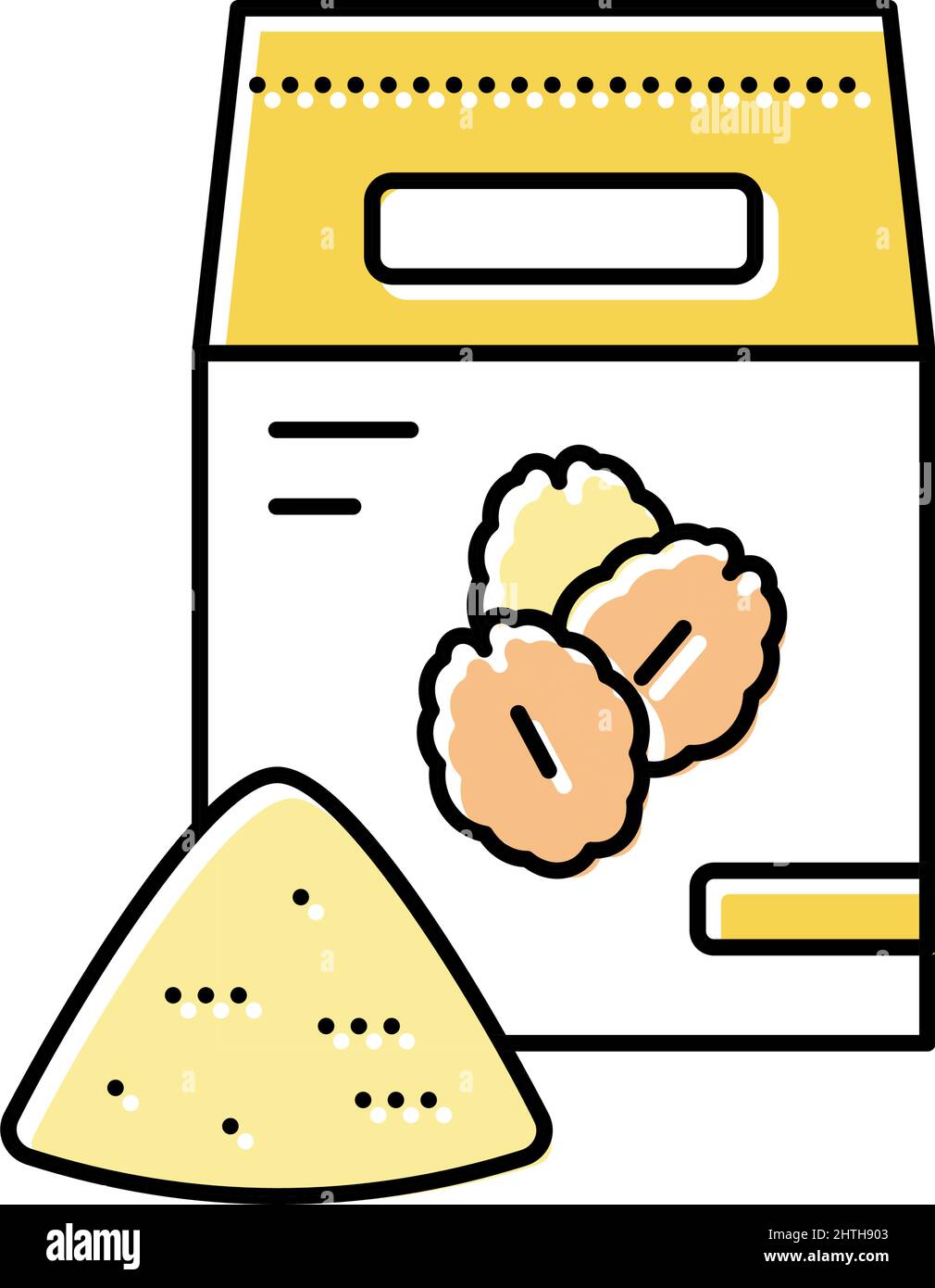 flour oat bag color icon vector illustration Stock Vector Image & Art ...