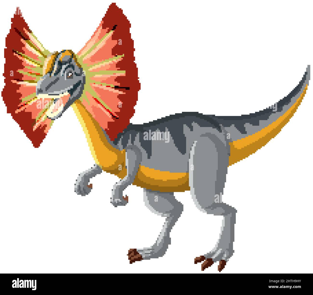 Dilophosaurus dinosaur on white background illustration Stock Vector Image & Art - Alamy