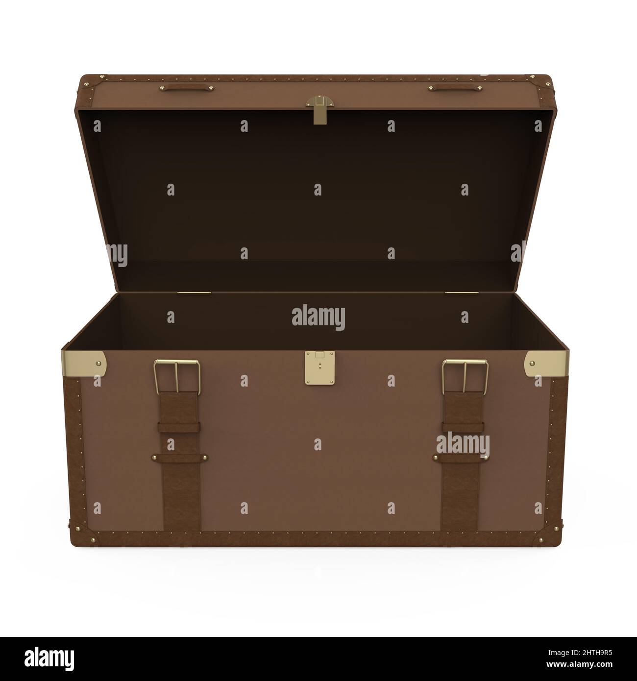 Old Vintage Leather Suitcase Stock Photo - Alamy