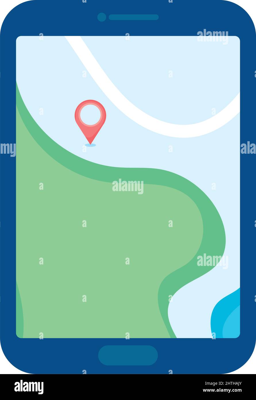 cellphone with map Stock Vector Image & Art - Alamy