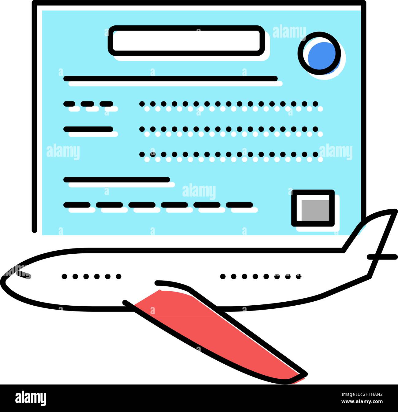study time flight school color icon vector illustration Stock Vector ...