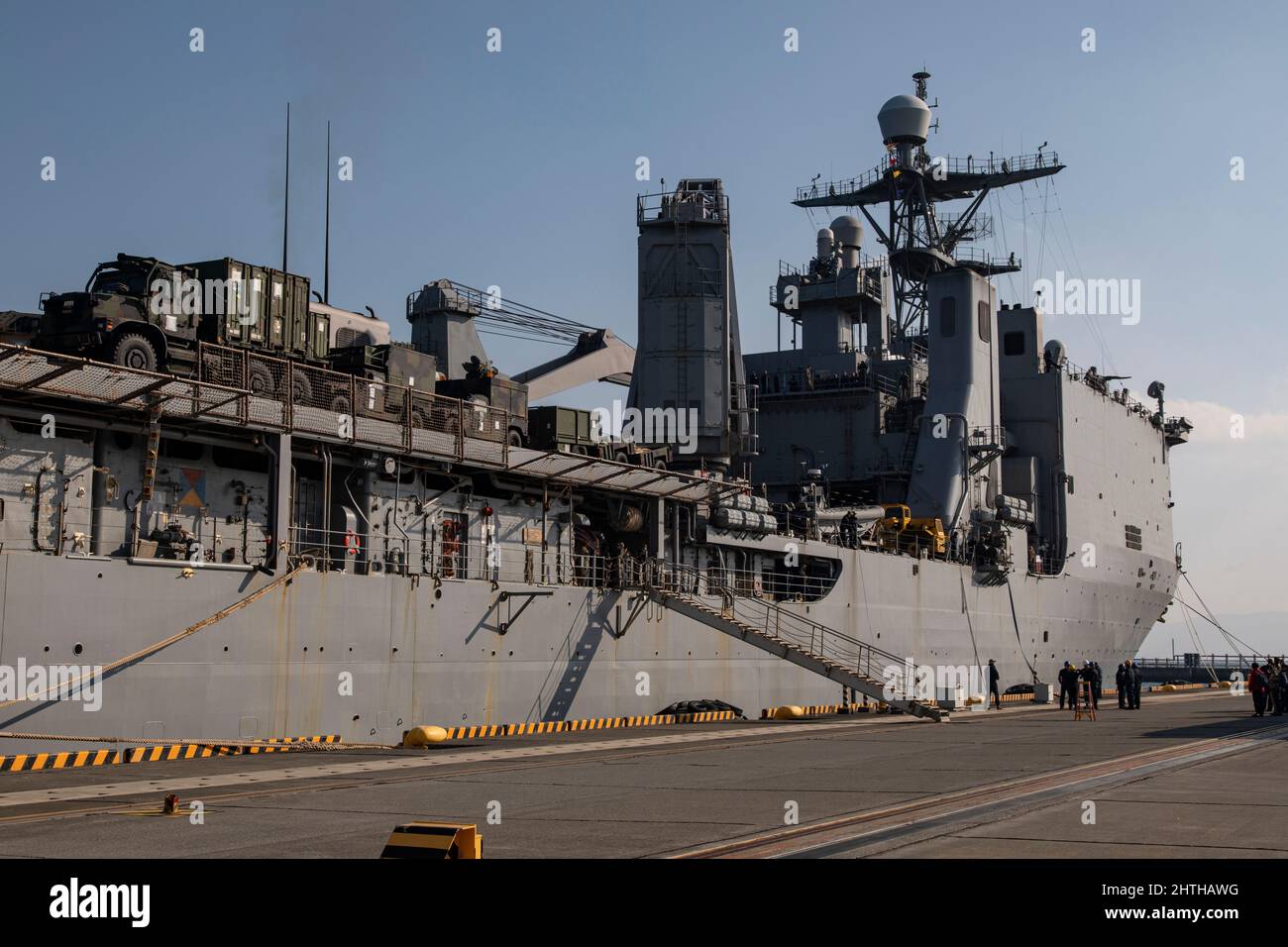 U.S. Sailors assigned to Marine Corps Air Station Iwakuni’s harbor ...