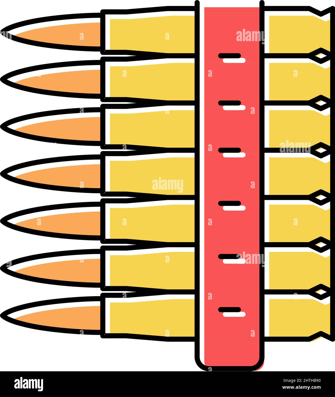 bullet clip color icon vector illustration Stock Vector Image & Art - Alamy