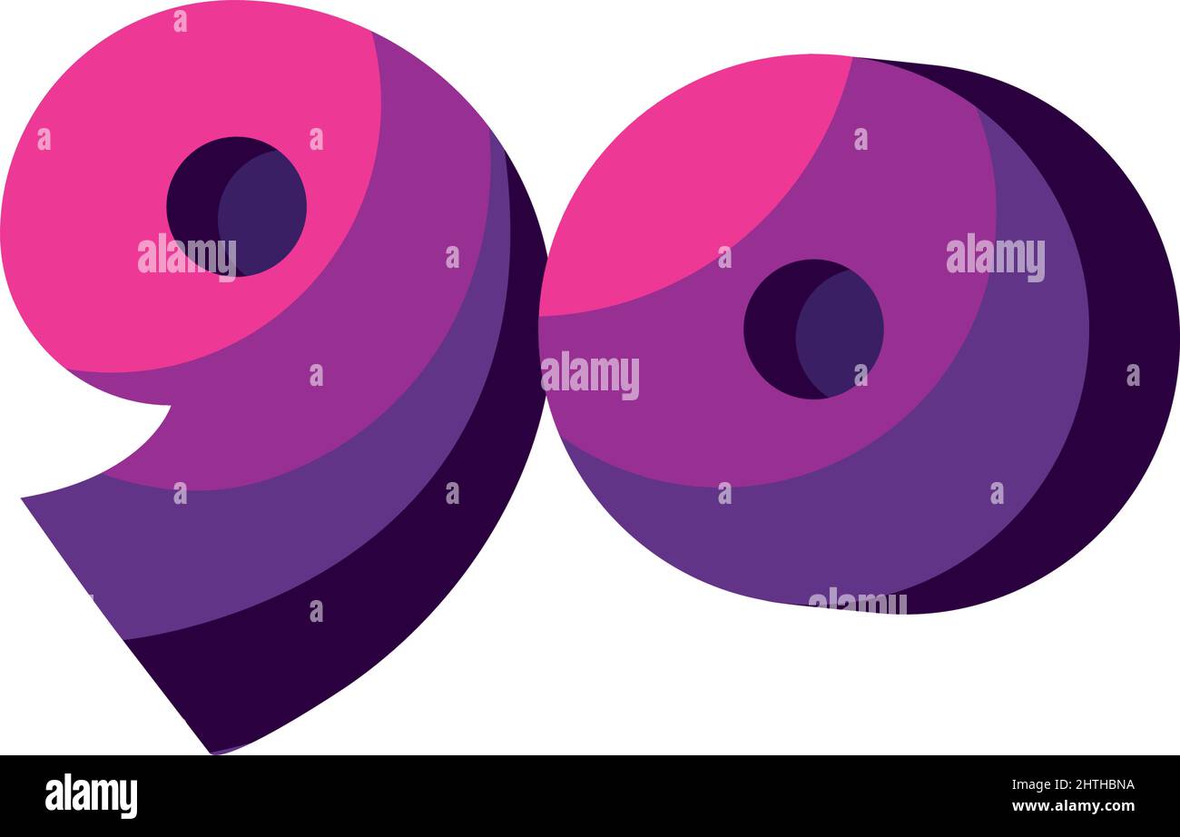 Number 1990 Stock Vector Images - Alamy