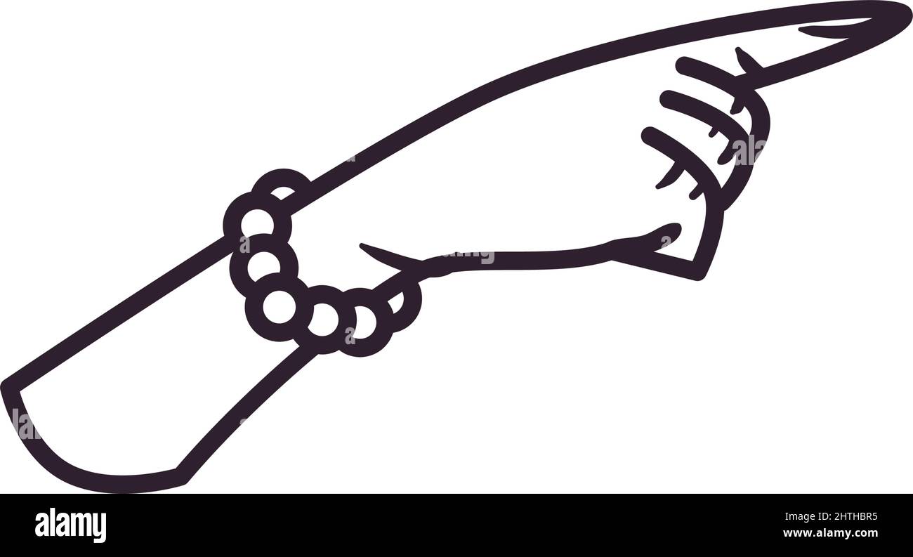 Hand woman pointing index Stock Vector Images - Alamy