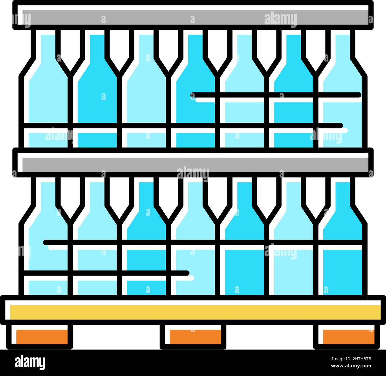 bottle glass packing and storage color icon vector illustration Stock ...