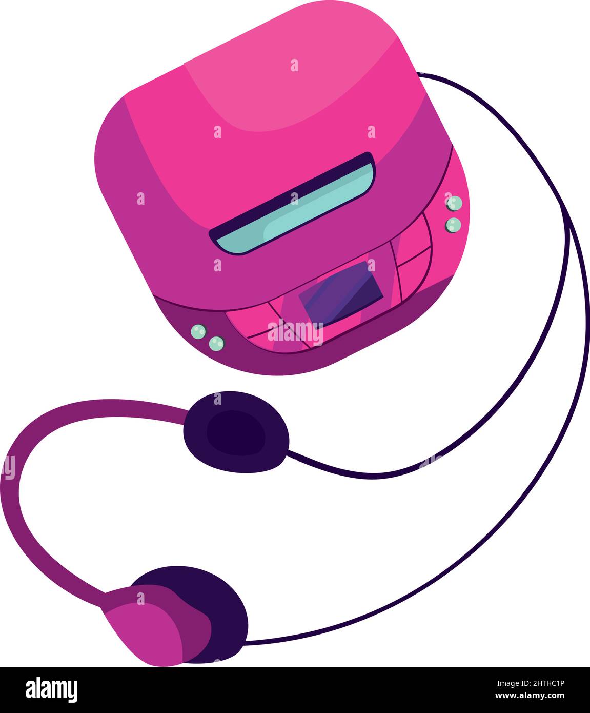 Portable compact disc player Stock Vector Images - Alamy