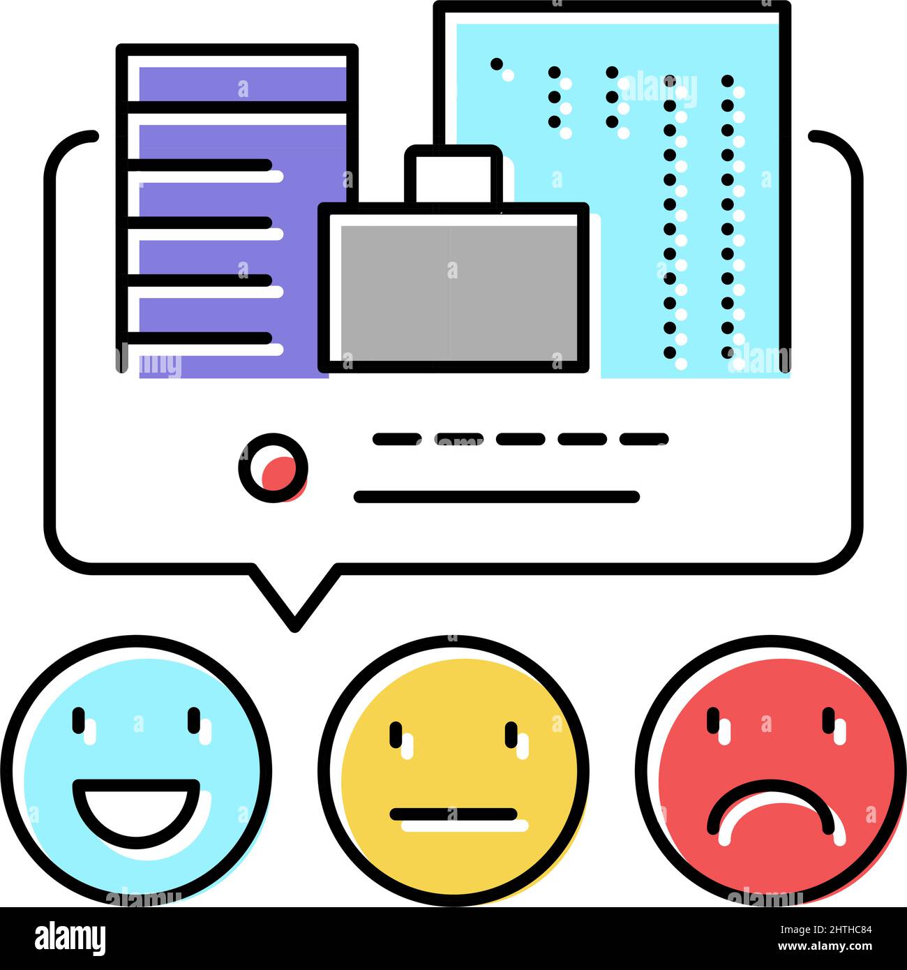 reviews business services color icon vector illustration Stock Vector ...