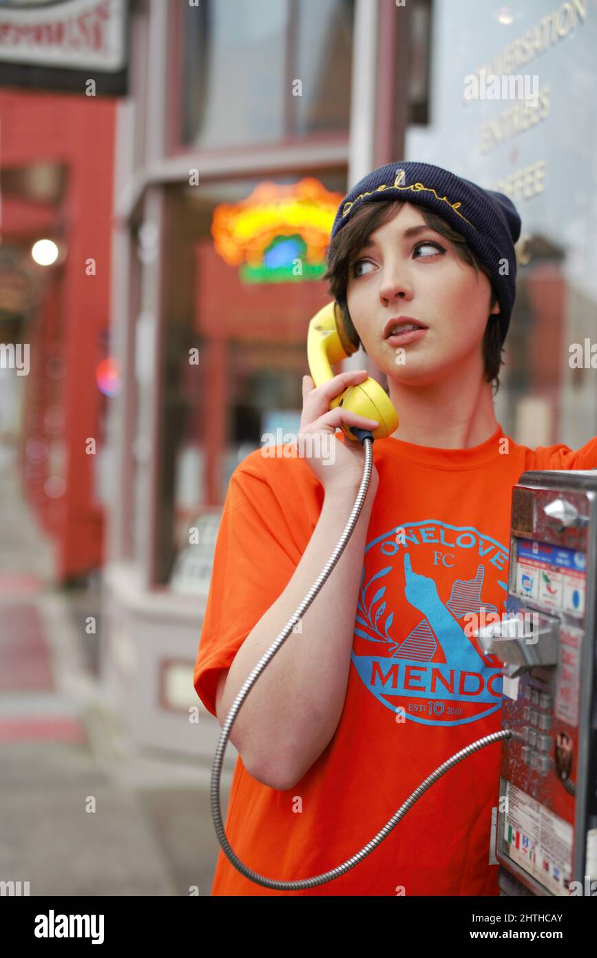 Payphone model hi-res stock photography and images - Alamy