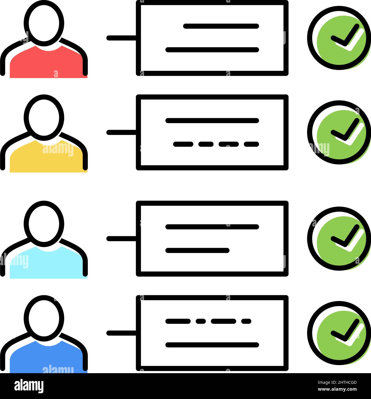 delivery order customer report color icon vector illustration Stock ...