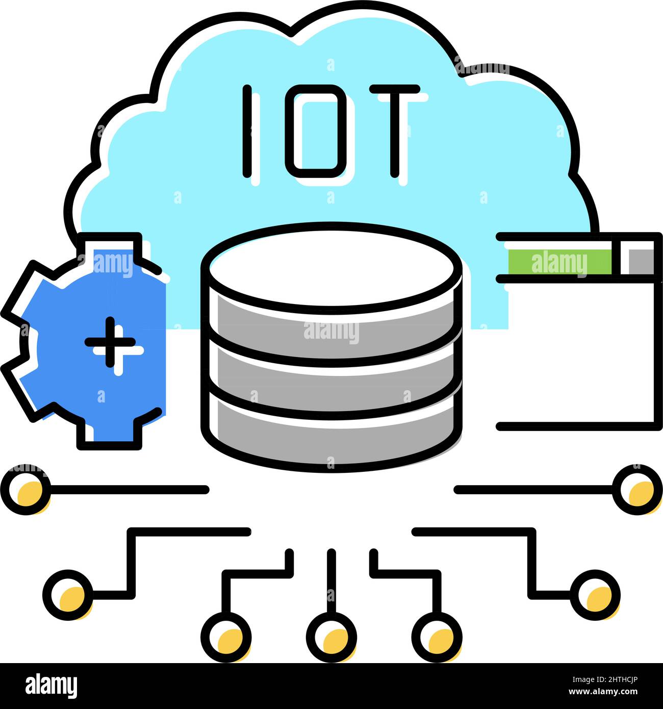 iot electronic technology color icon vector illustration Stock Vector ...