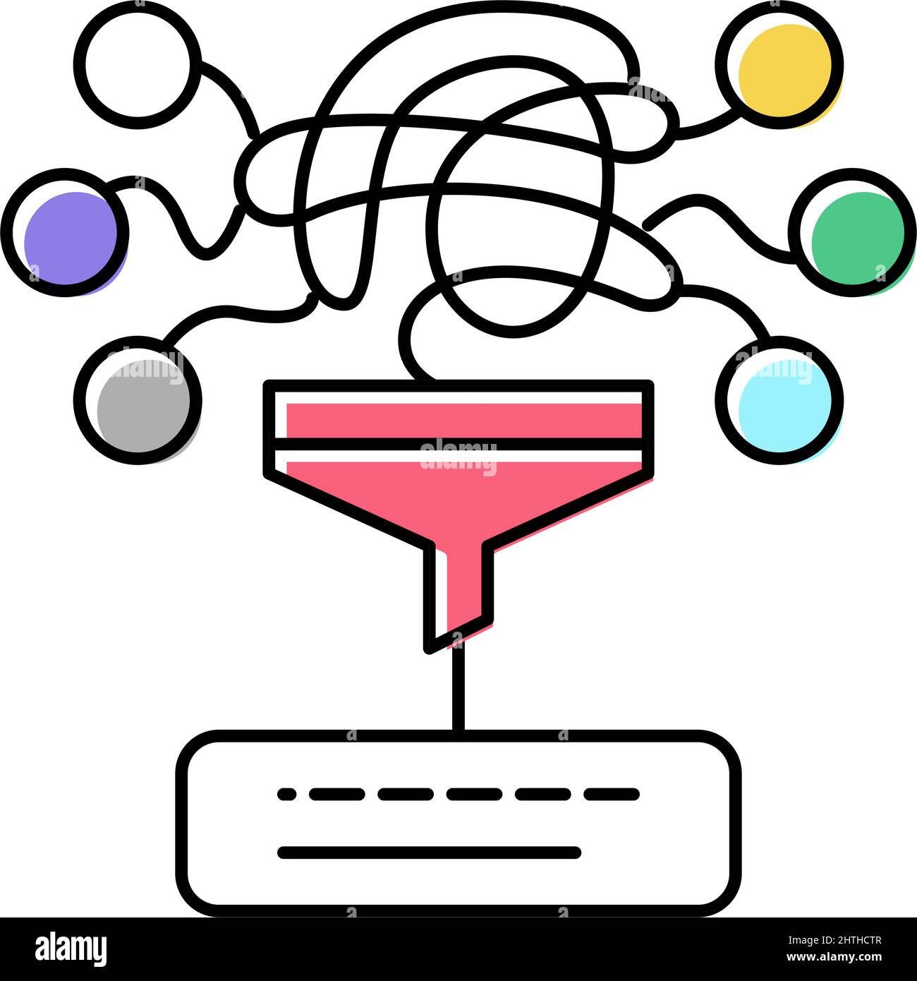 analysis business tasks color icon vector illustration Stock Vector ...