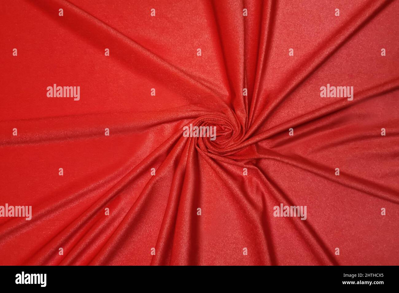 Red crumpled or wavy fabric texture background. Abstract linen cloth ...