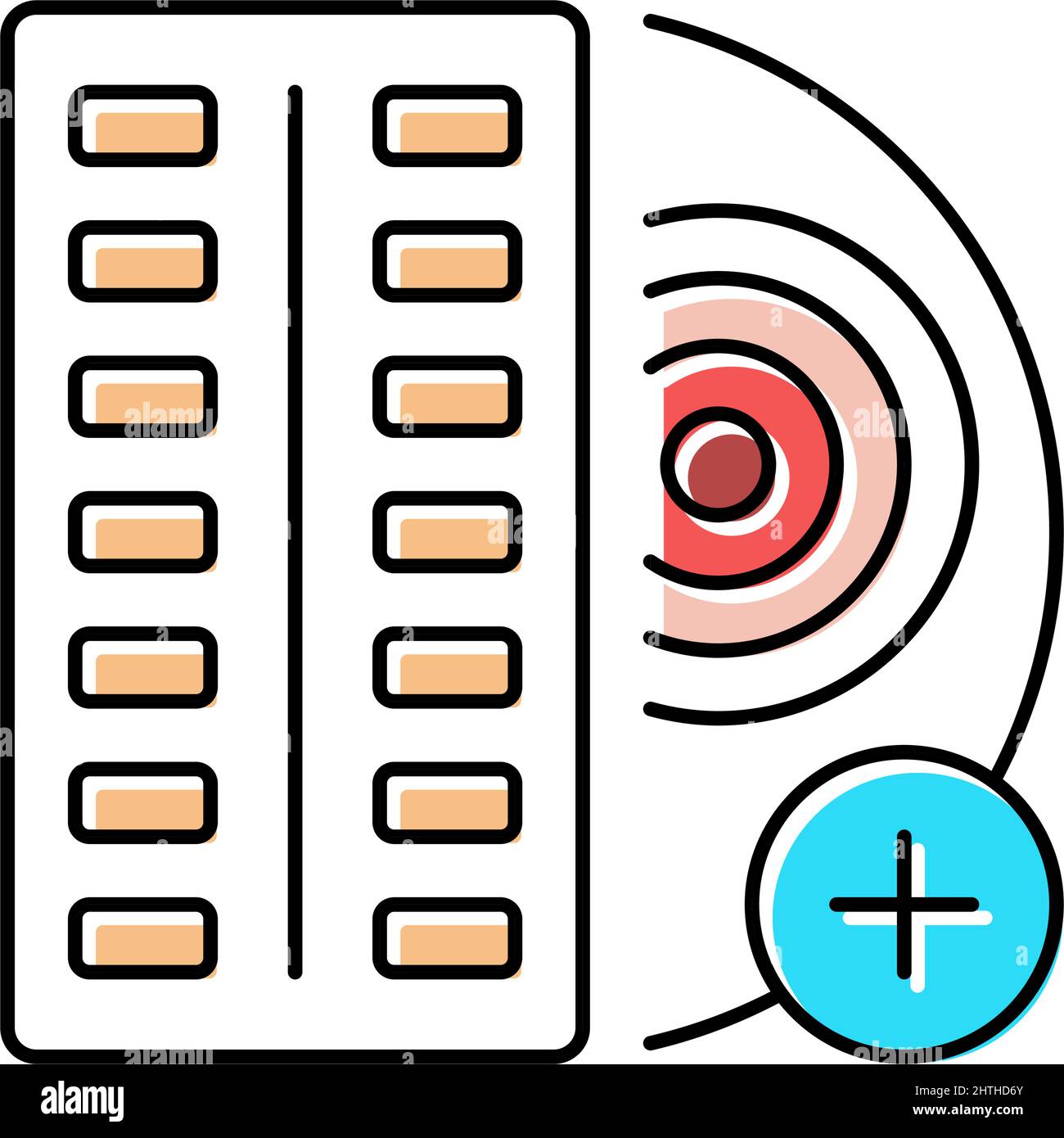 oral medication for control inflammation color icon vector illustration ...