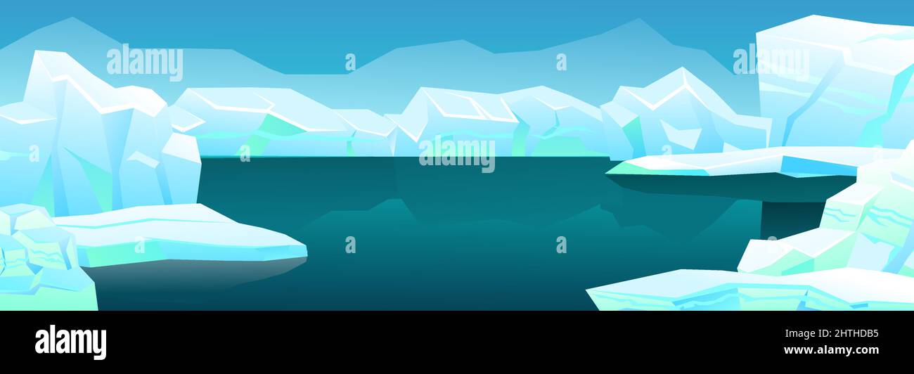 Arctic landscape. Iceberg ice Antarctica. Beautiful winter scenery. Ice ...