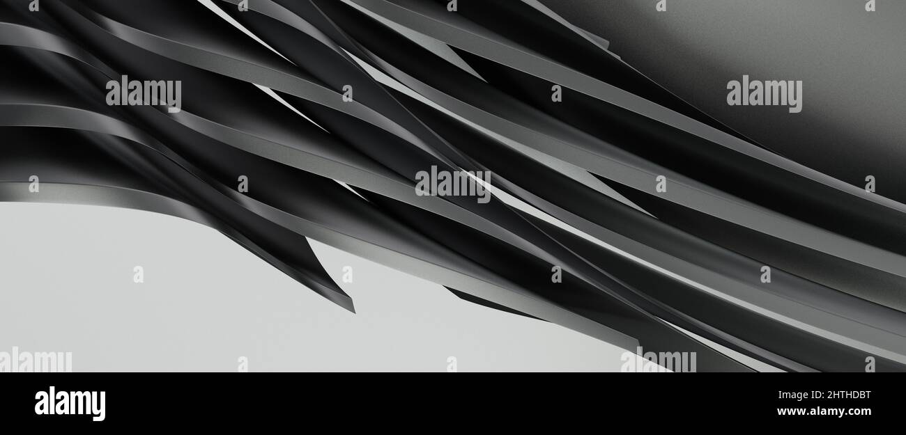 3D render of running wavy lines on a gray background Stock Photo - Alamy