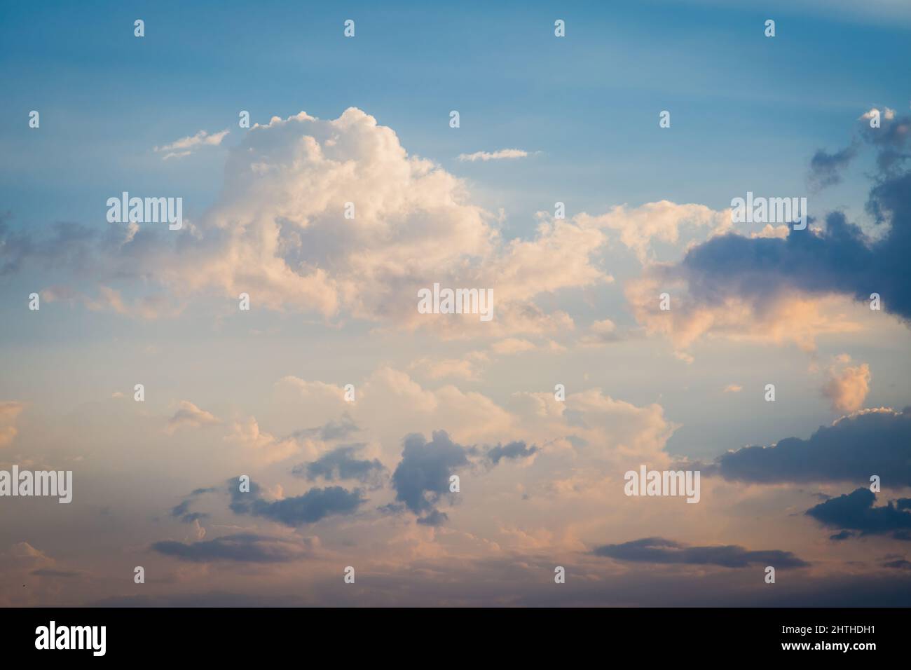 Sky and clouds before sunset background Stock Photo - Alamy