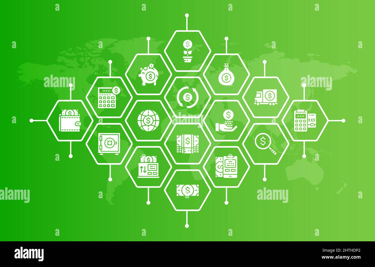 Money and Banking banner. Credit Card, Currency Exchange, Atm, Terminal ...