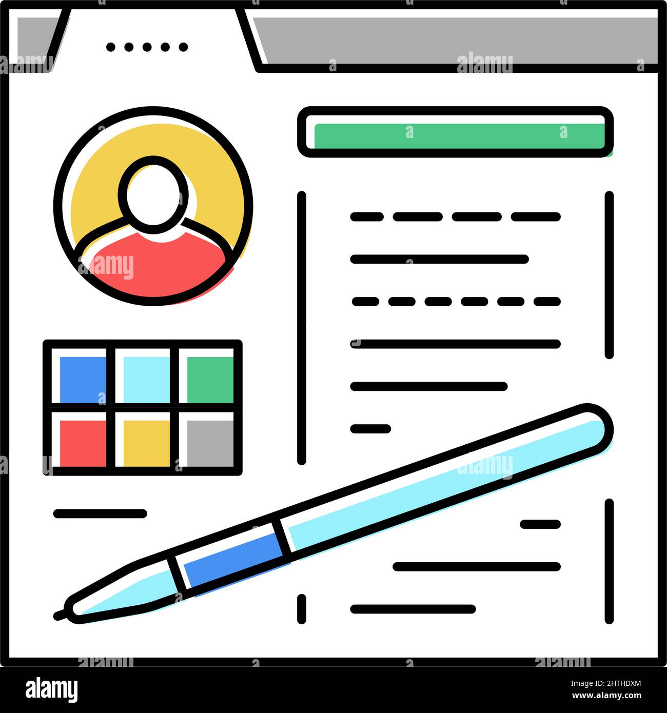 blog management color icon vector illustration Stock Vector Image & Art ...