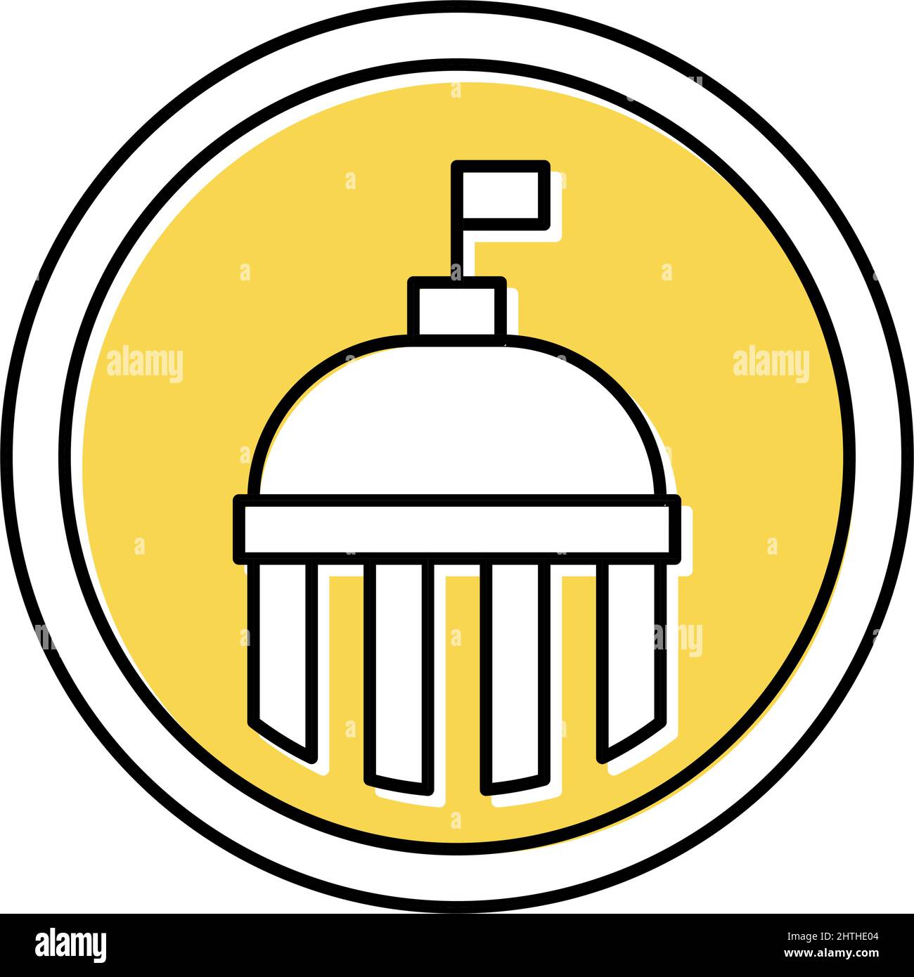 government service sign color icon vector illustration Stock Vector ...