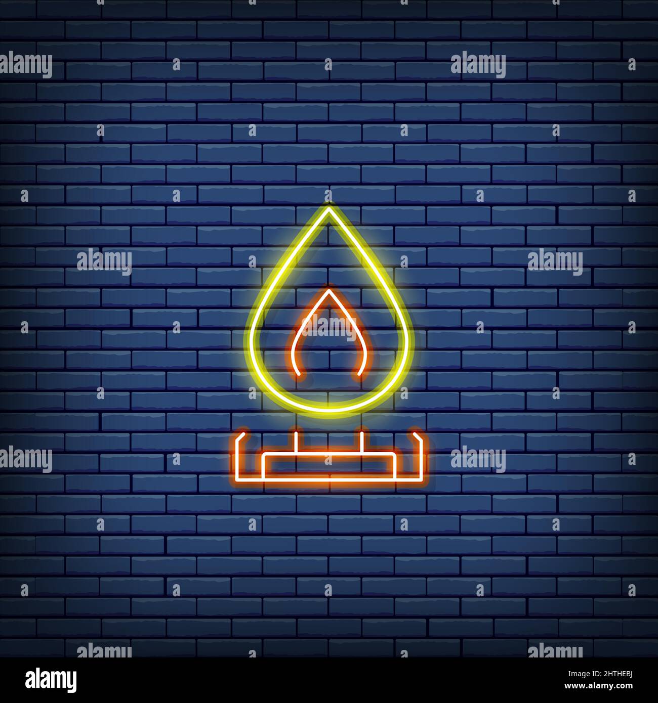 Vector gas stove, oil burner neon sign Stock Vector Image & Art - Alamy