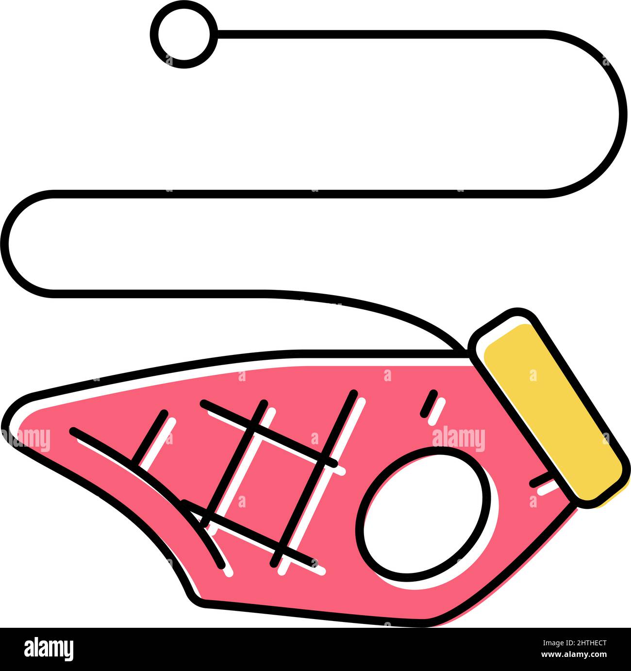 pet leash color icon vector flat illustration Stock Vector Image & Art ...