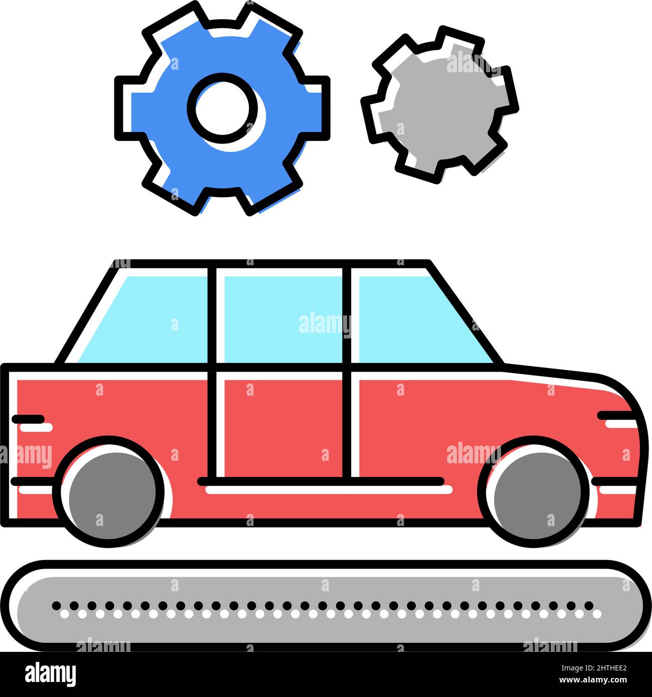 manufacturing car color icon vector illustration Stock Vector Image ...