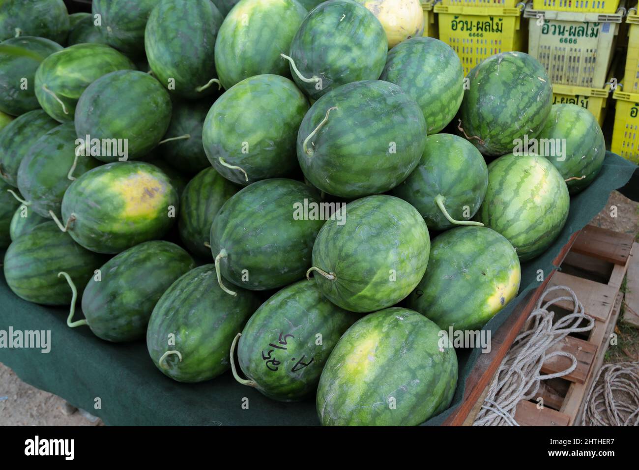 Roadside stall selling watermelons Stock Photo - Alamy