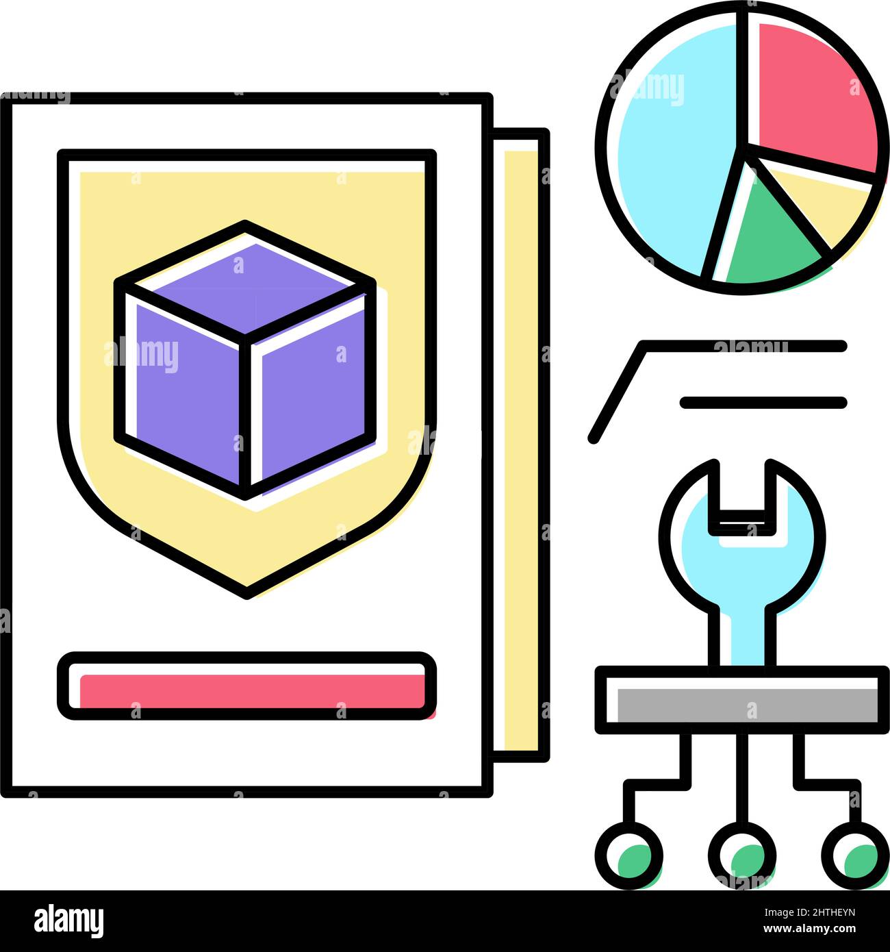 prototype development and improvement color icon vector illustration ...