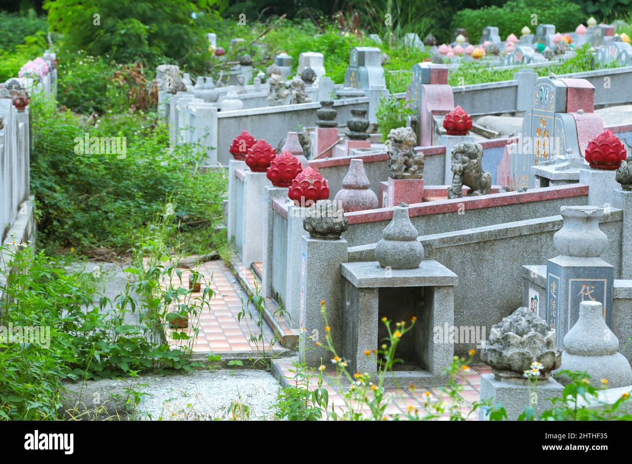 An outdoor chinese cemetery ground Stock Photo - Alamy